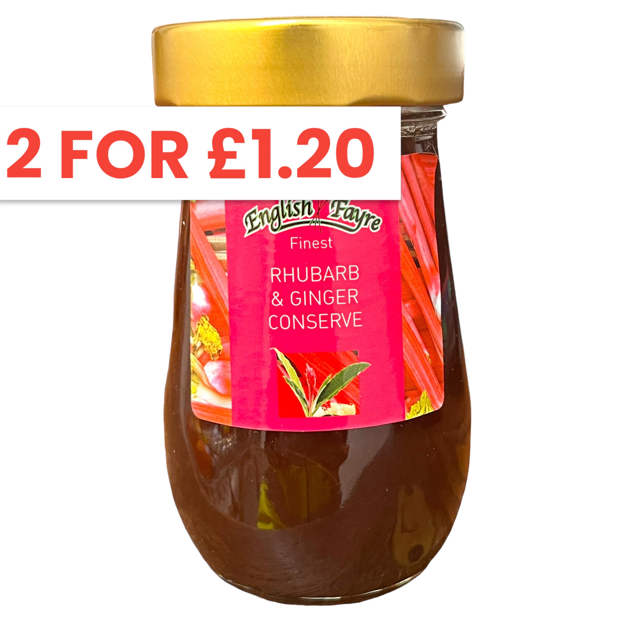 English Fayre Finest Rhubarb And Ginger Conserve 250g