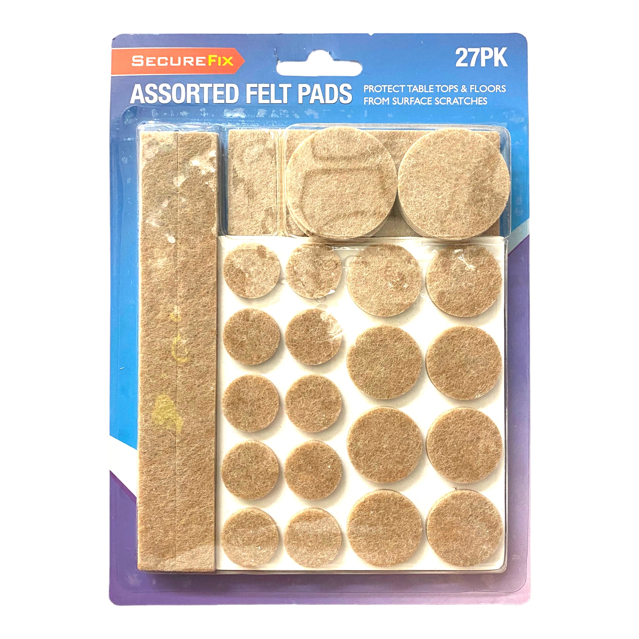 SecureFix Assorted Felt Pads 27pk