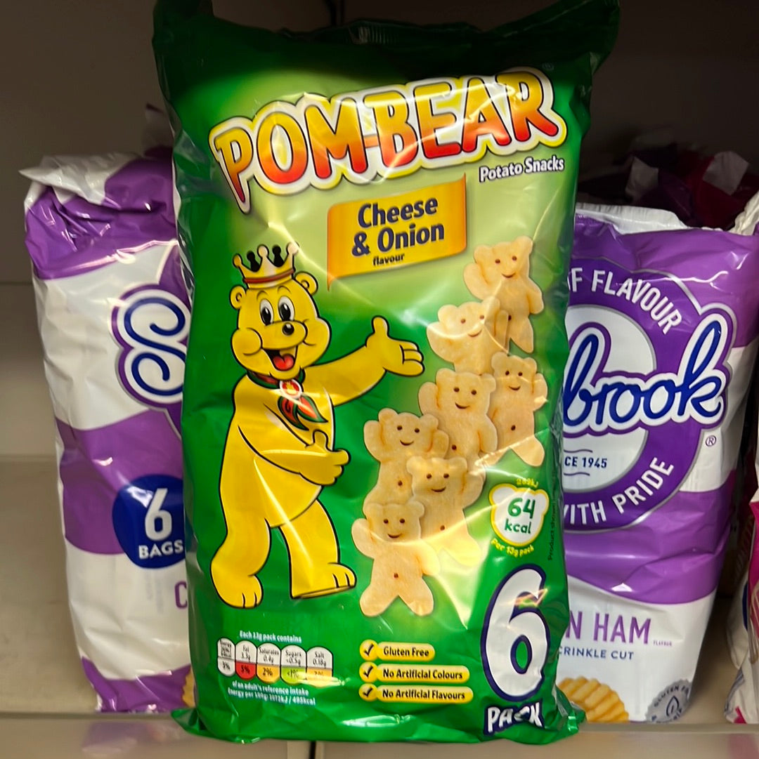 Pom-Bear Cheese & Onion 6 Pack